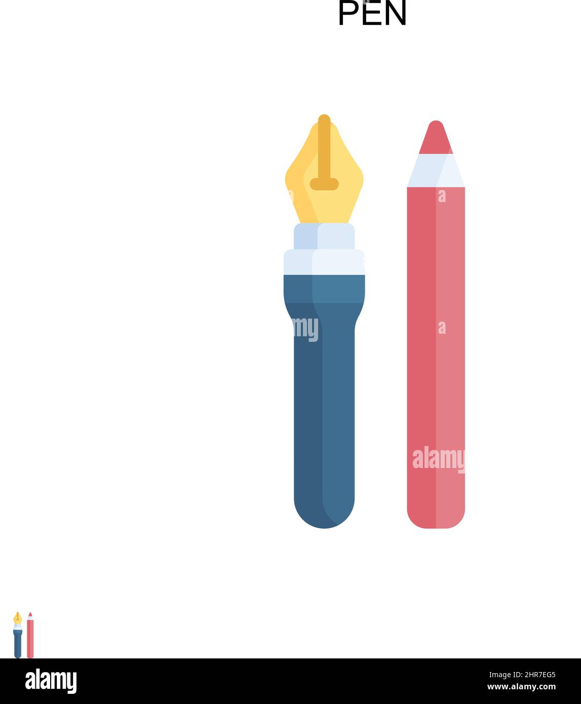 Pen Simple vector icon. Illustration symbol design template for web ...