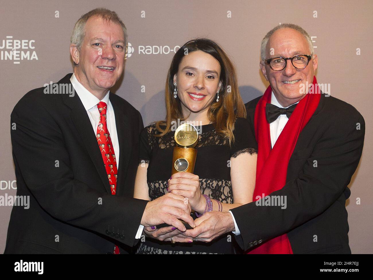 Marie-Josee Saint-Pierre, centre, Marc Bertrand, left, and Rene Chenier ...