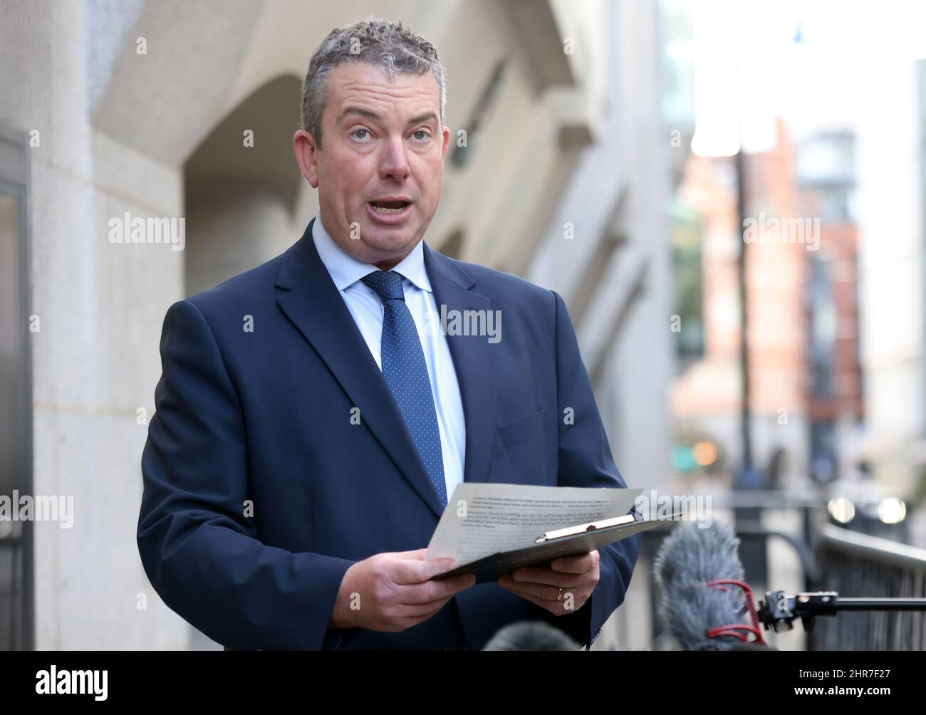 DCI Neil John speaking outside the Old Bailey in London, following Koci ...