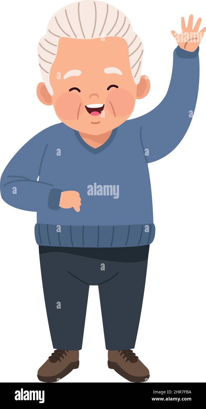 happy old man Stock Vector Image & Art - Alamy