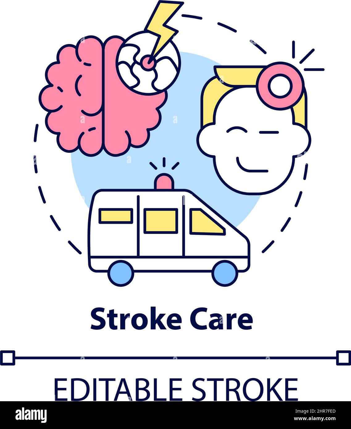 Stroke care concept icon Stock Vector Image & Art - Alamy