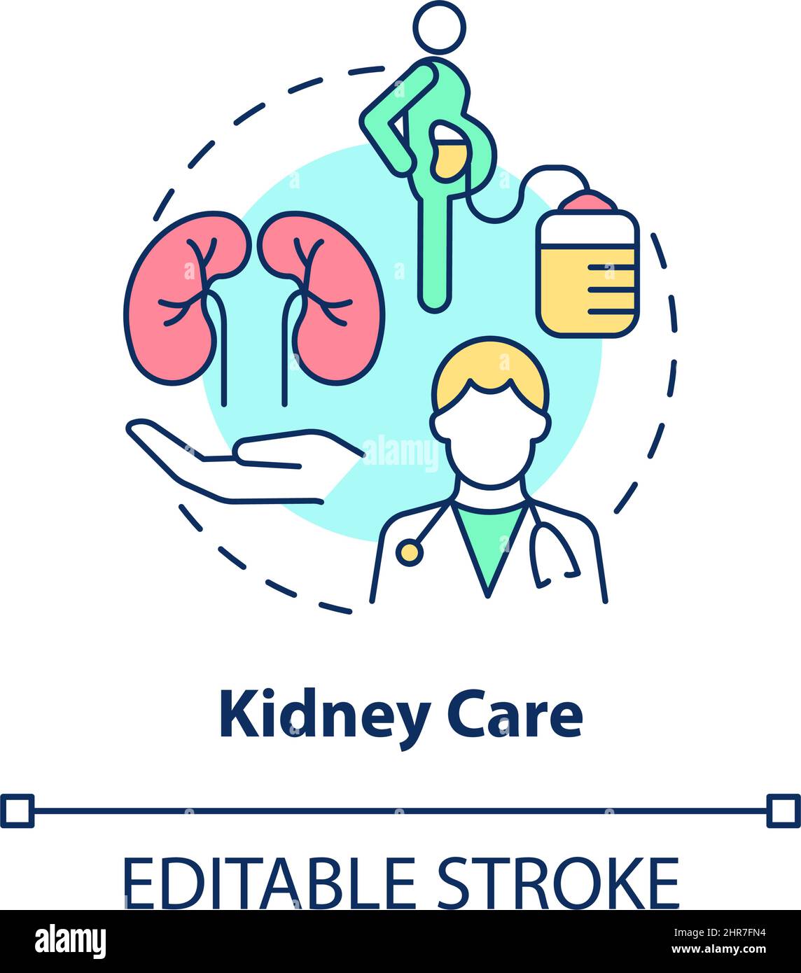 Kidney care concept icon Stock Vector Image & Art - Alamy