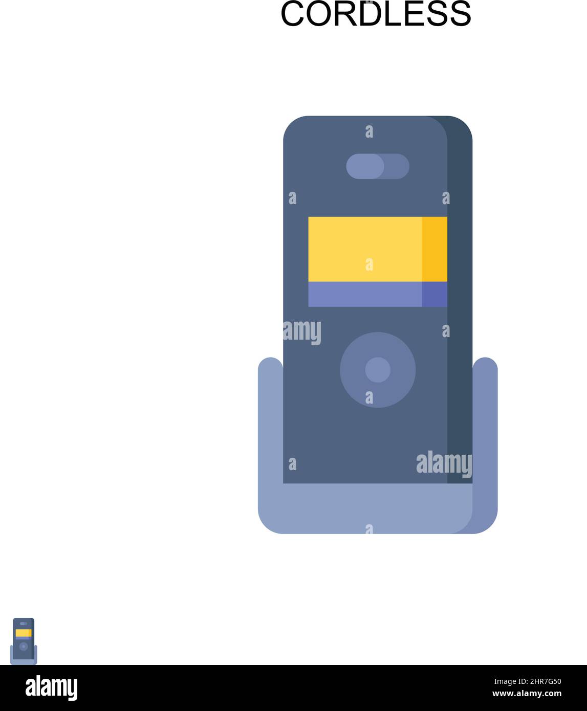 Cordless Simple vector icon. Illustration symbol design template for ...