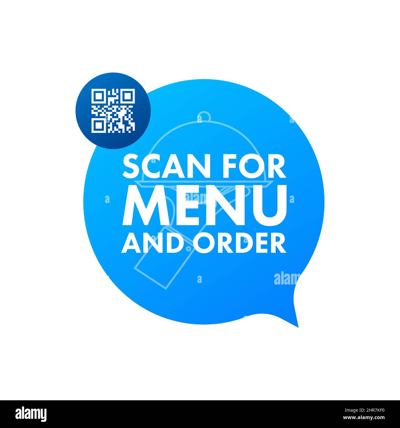 Scan for menu and order. Qr code scan icon. Customer service. Vector ...