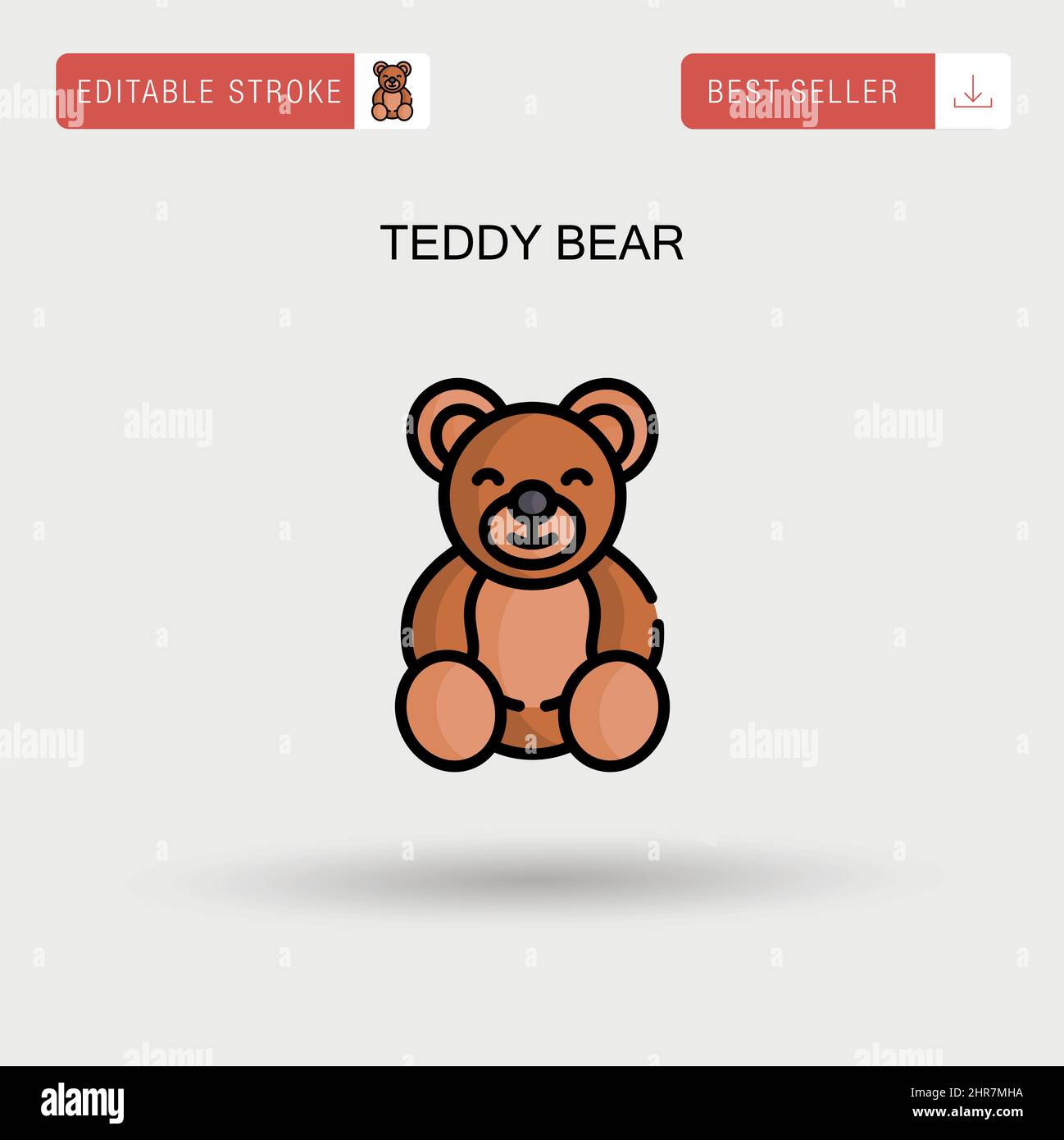 Teddy bear Simple vector icon Stock Vector Image & Art - Alamy