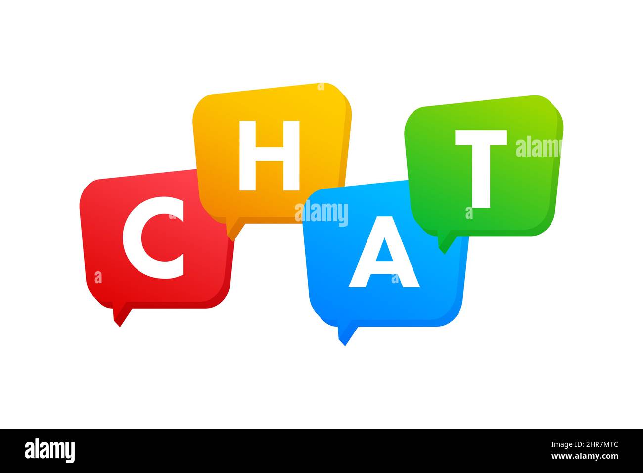 Chat Message Bubbles icon on white background. Vector stock ...