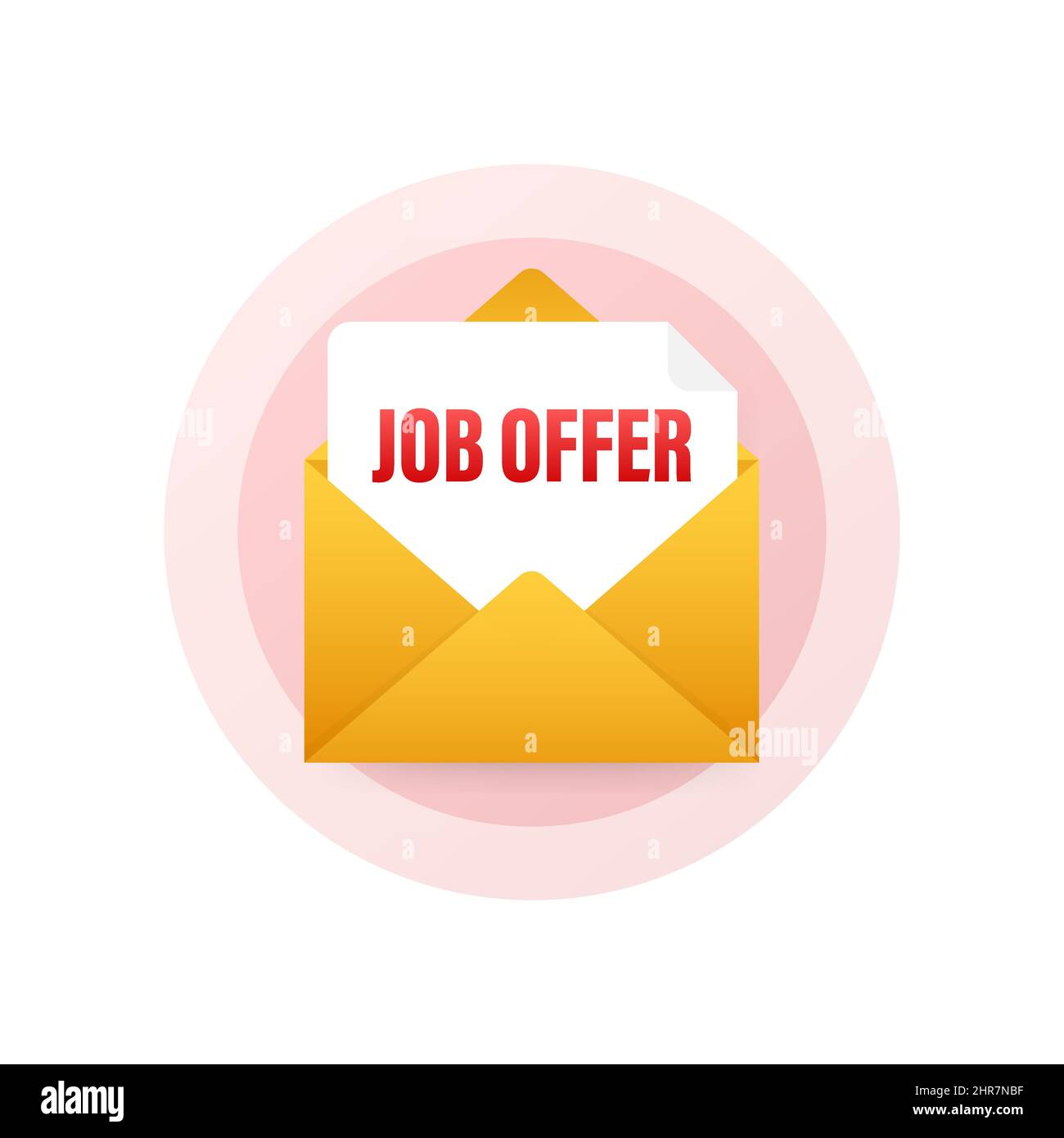 Envelope with Job offer message. Recruitment, Candidates. Work search ...
