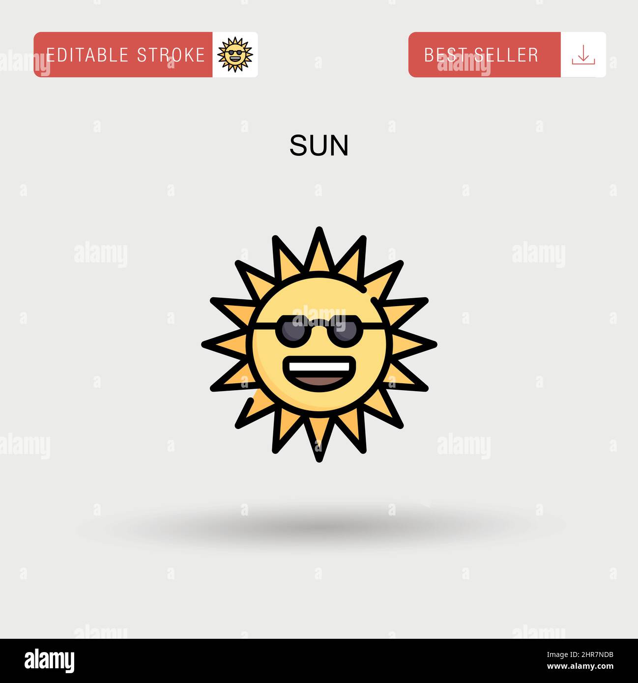 Sun Simple vector icon Stock Vector Image & Art - Alamy