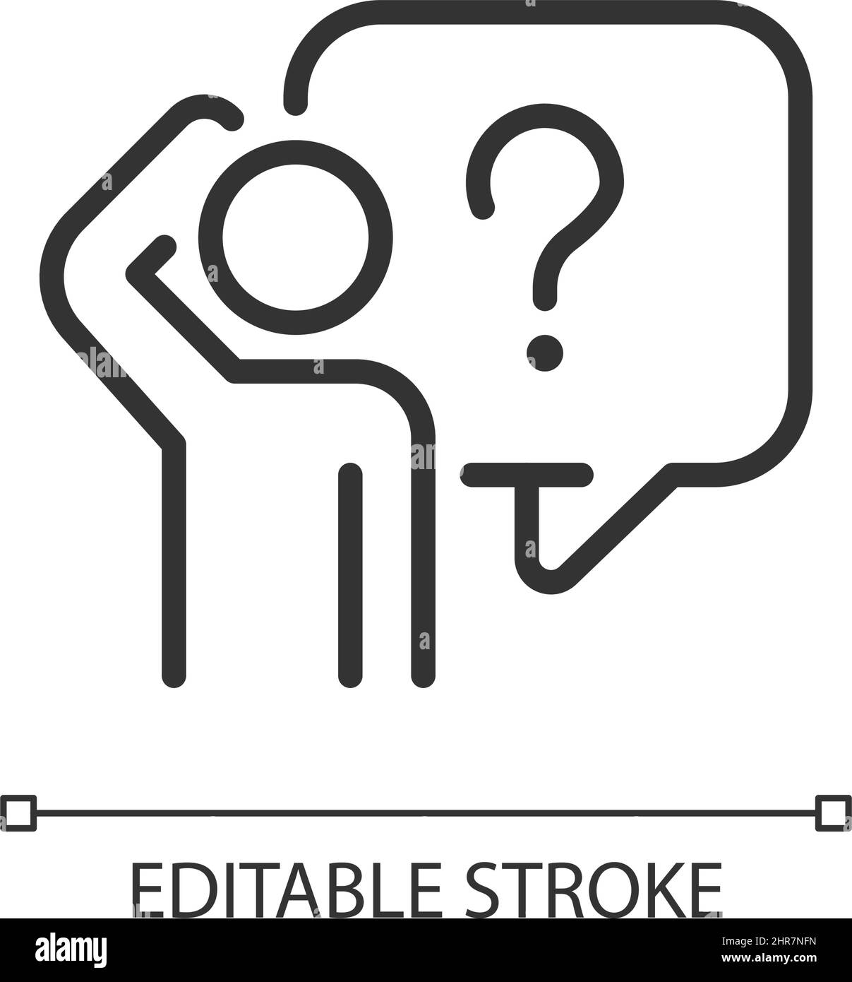 Bewildered person linear icon Stock Vector Image & Art - Alamy