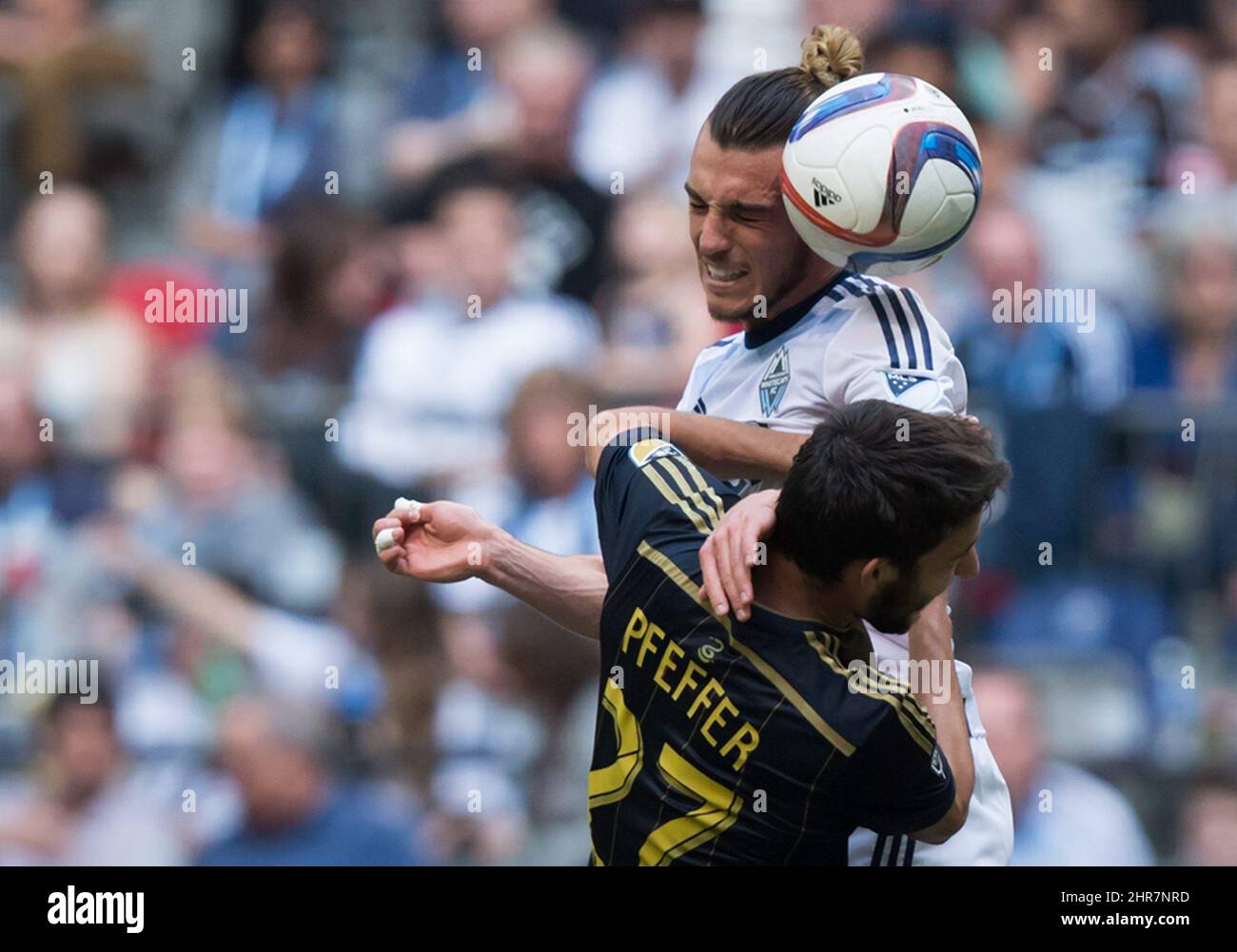Vancouver Whitecaps' Russell Teibert, back, and Philadelphia UnionÃ•s ...