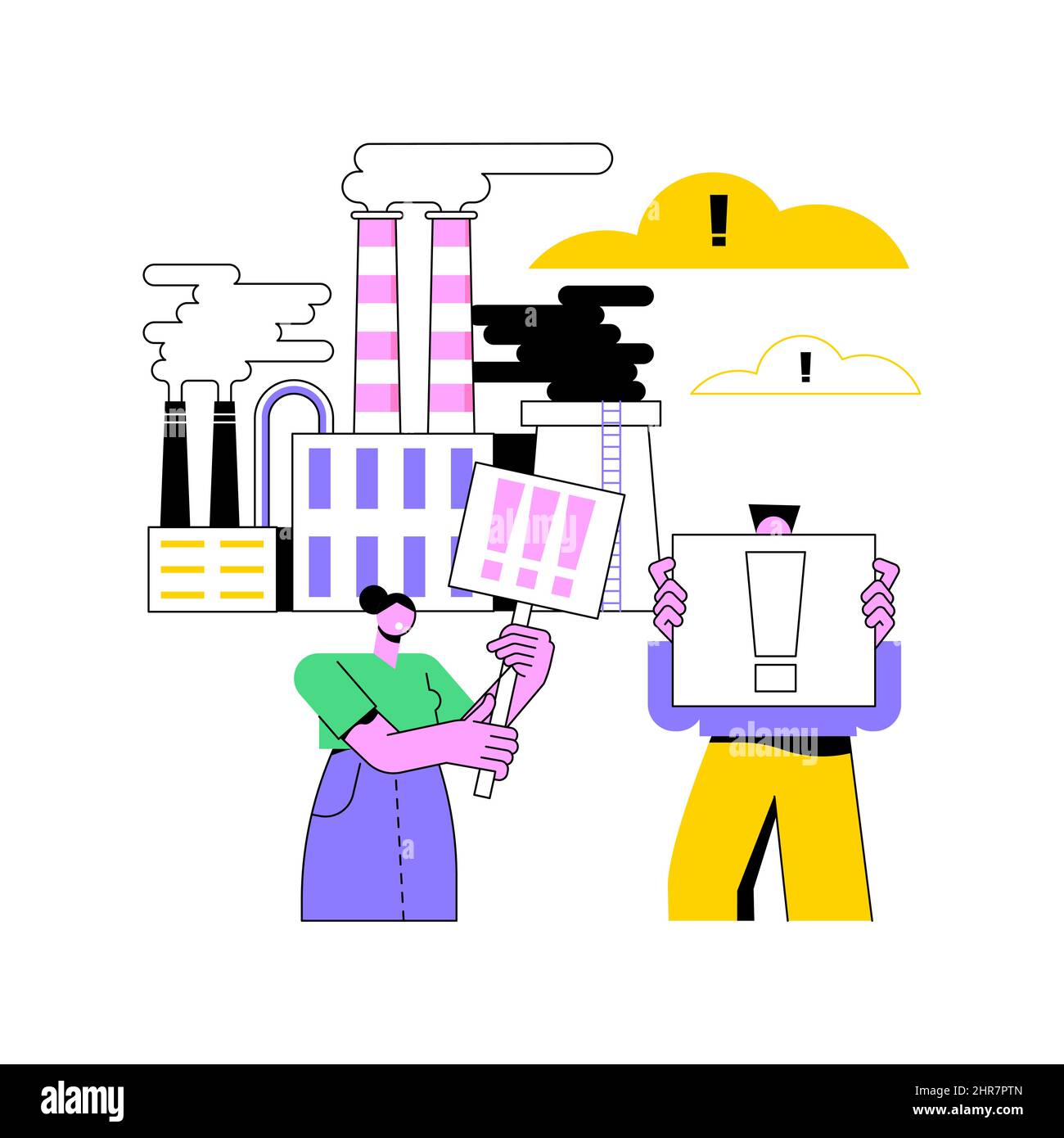 Eco-shaming abstract concept vector illustration. Eco anxiety, internet ...