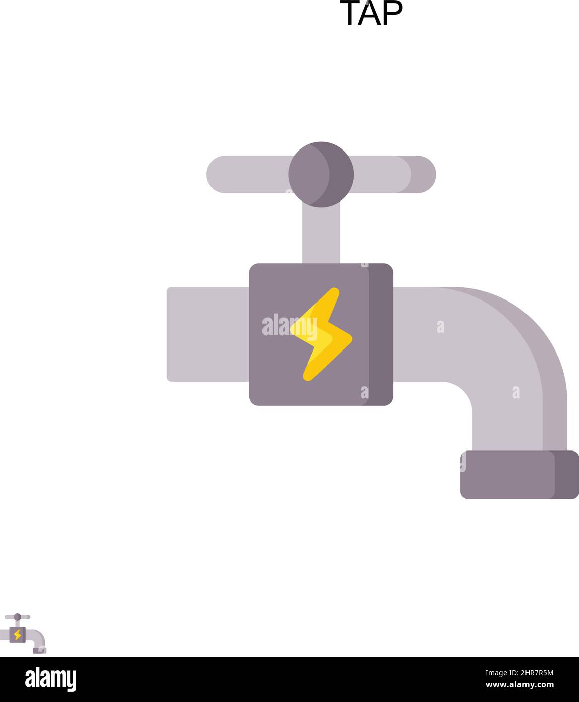 Tap Simple vector icon. Illustration symbol design template for web ...