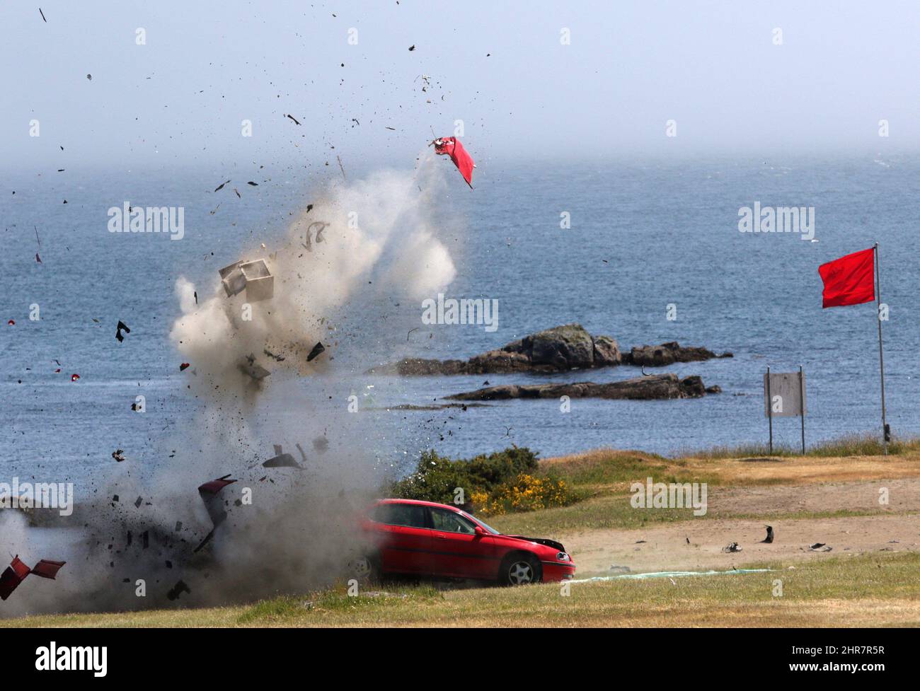 A boot banger water device for use against vehicle borne IEDs, explodes ...