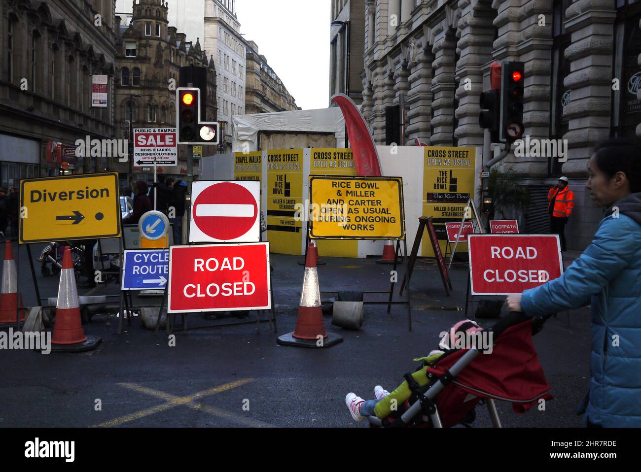 Manchester Cross street U.K Stock Photo - Alamy