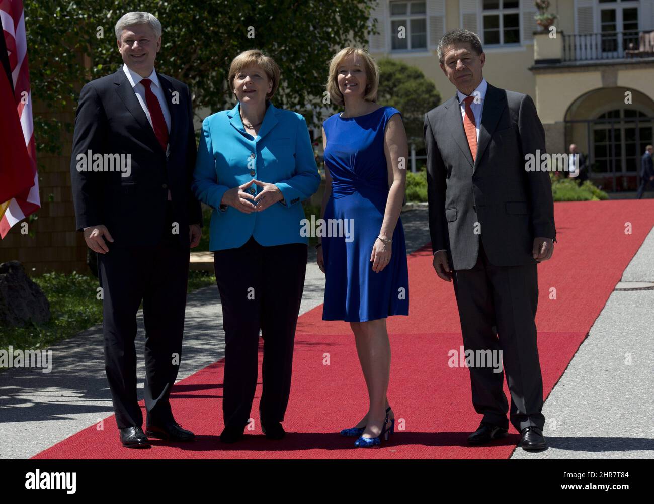 Canadian Prime Minister Stephen Harper, left, and Laureen Harper ...