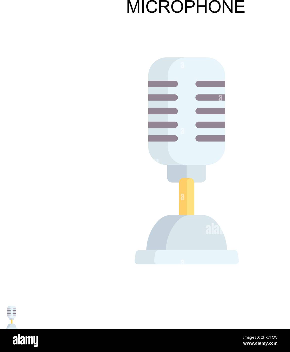 Microphone Simple vector icon. Illustration symbol design template for ...