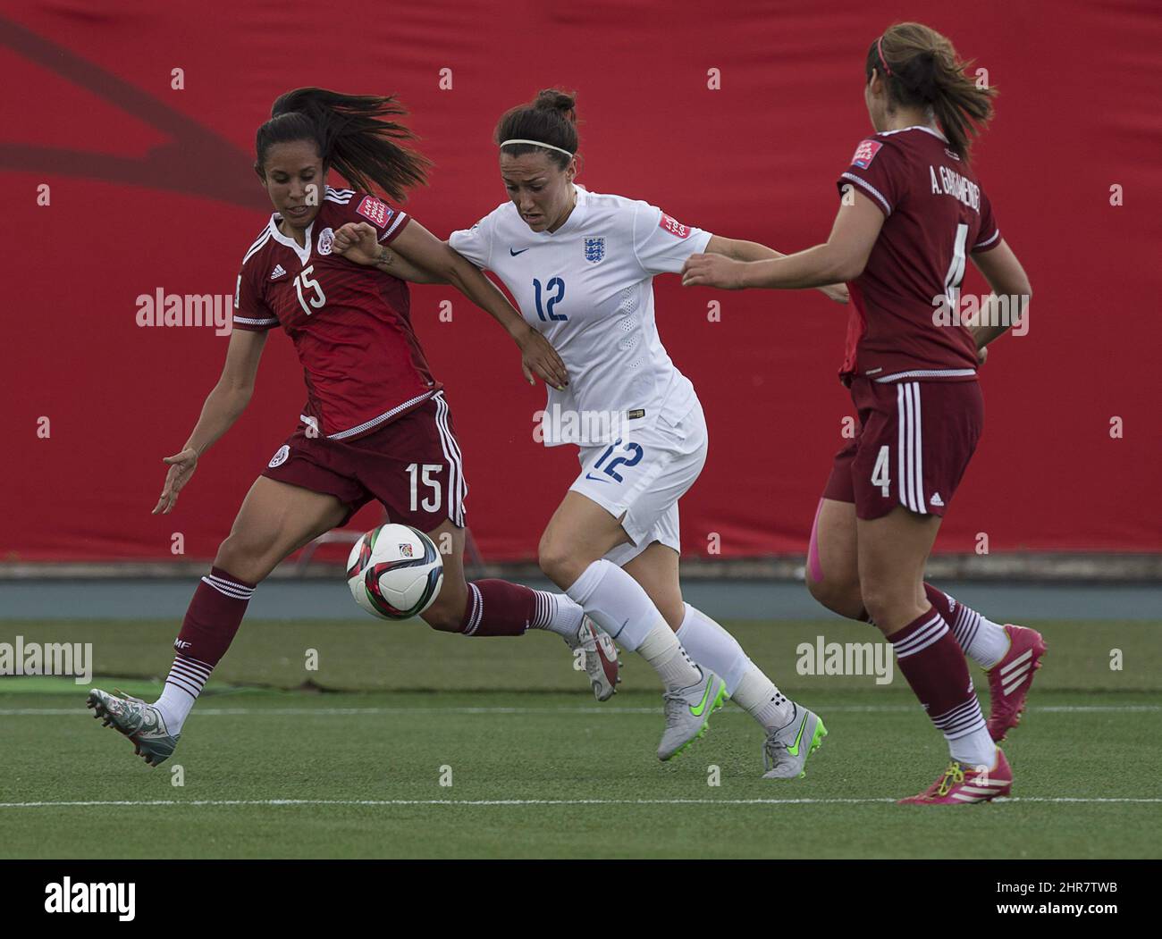 England's Lucy Bronze battles Mexico's Bianca Sierra, left, and Alina ...