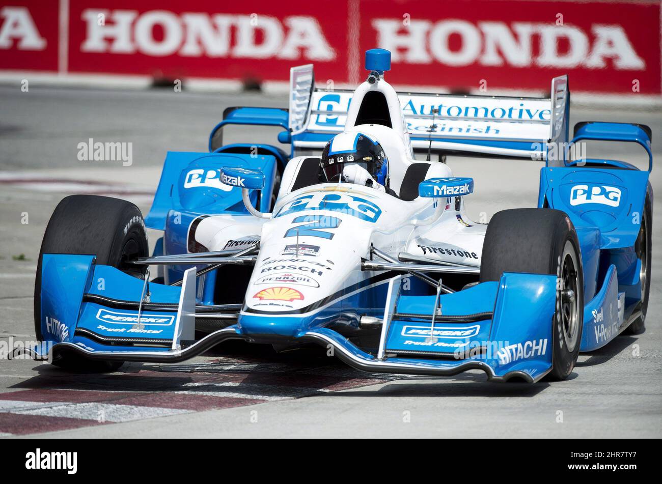 Juan Pablo Montoya of Colombia makes a corner at practice during the ...