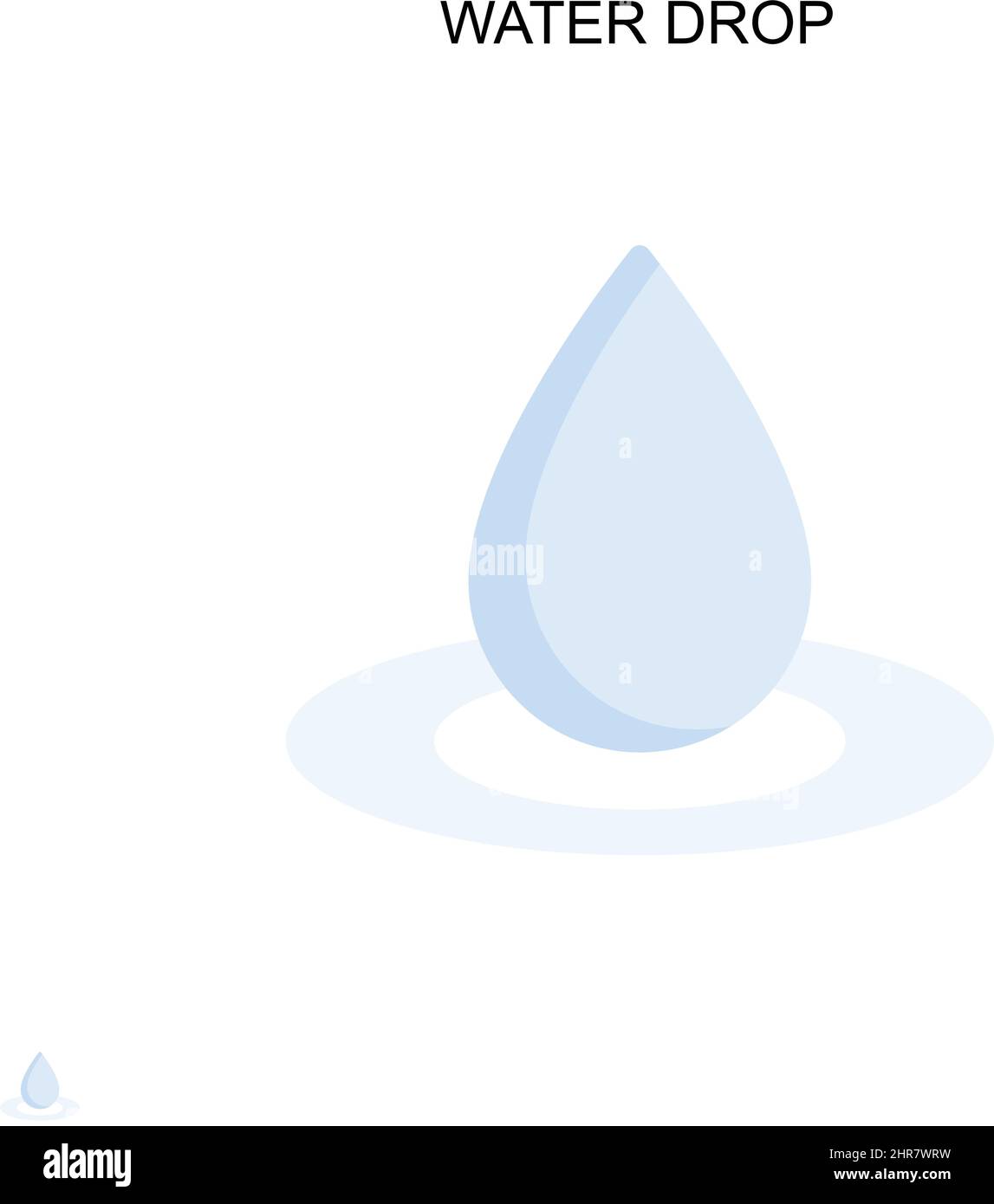 Water drop Simple vector icon. Illustration symbol design template for ...