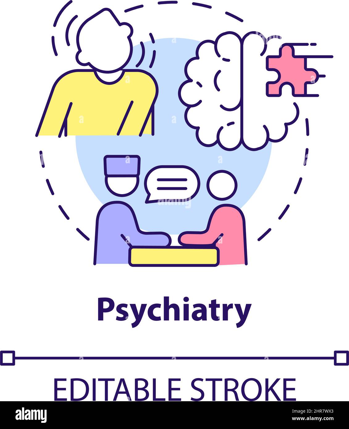 Psychiatry concept icon Stock Vector Image & Art - Alamy