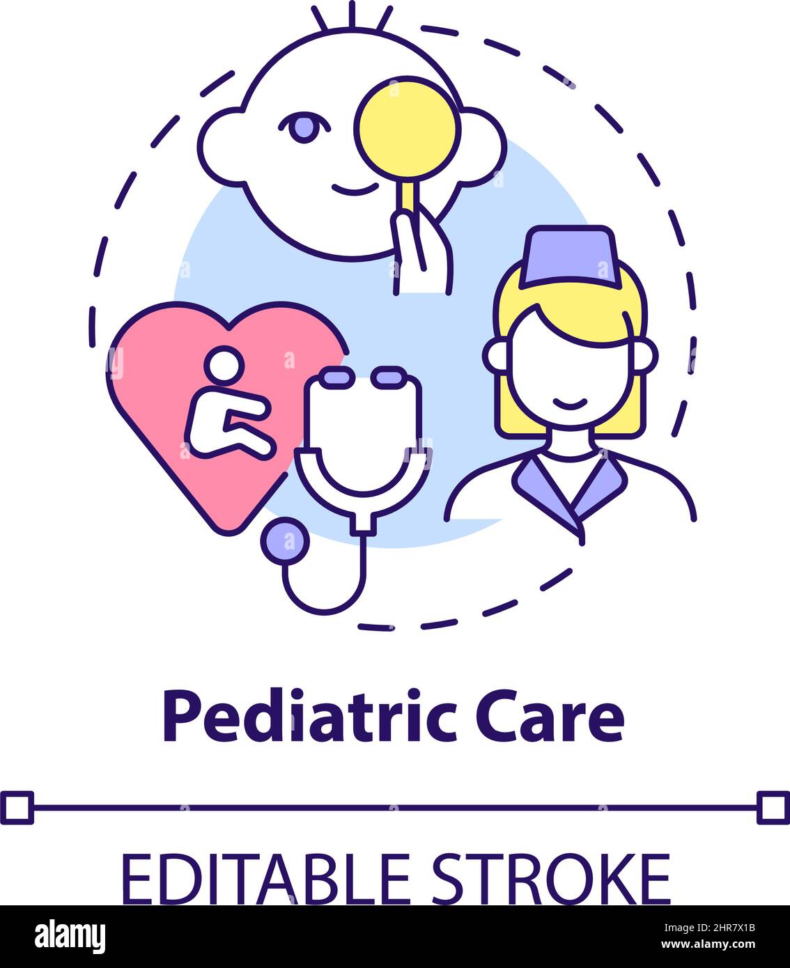 Pediatric care concept icon Stock Vector Image & Art - Alamy