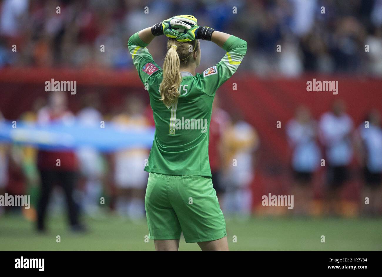 Netherlands goalkeeper Loes Geurts reacts to her teams 2-1 loose to ...