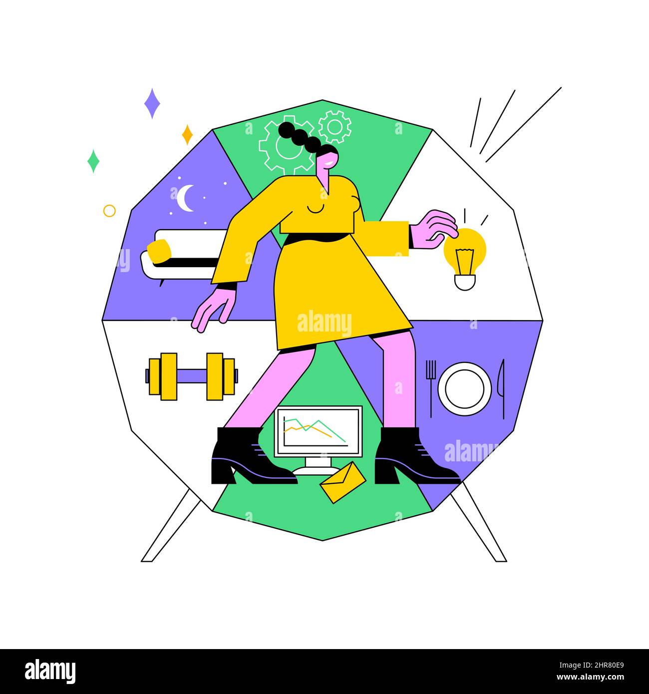 Discipline abstract concept vector illustration. Personal quality ...