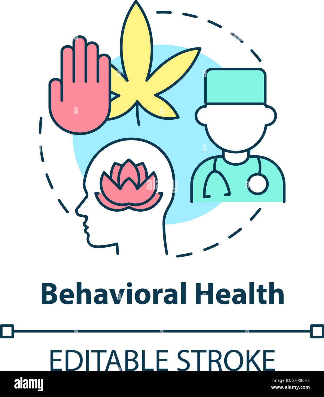 Behavioral health concept icon Stock Vector Image & Art - Alamy