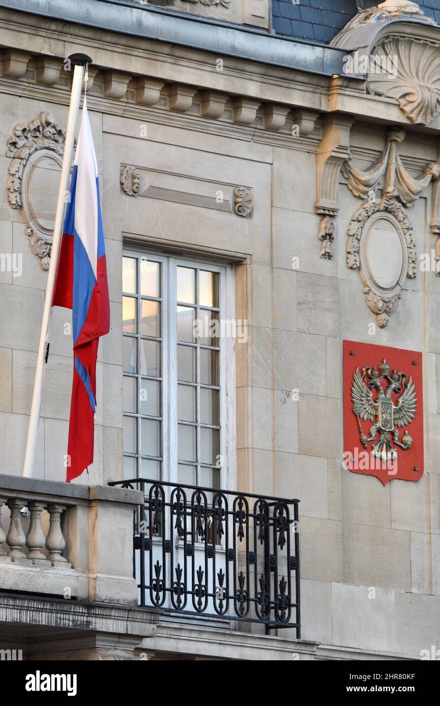 Russian Consulate on February 24, 2022, in Strasbourg Northeastern ...