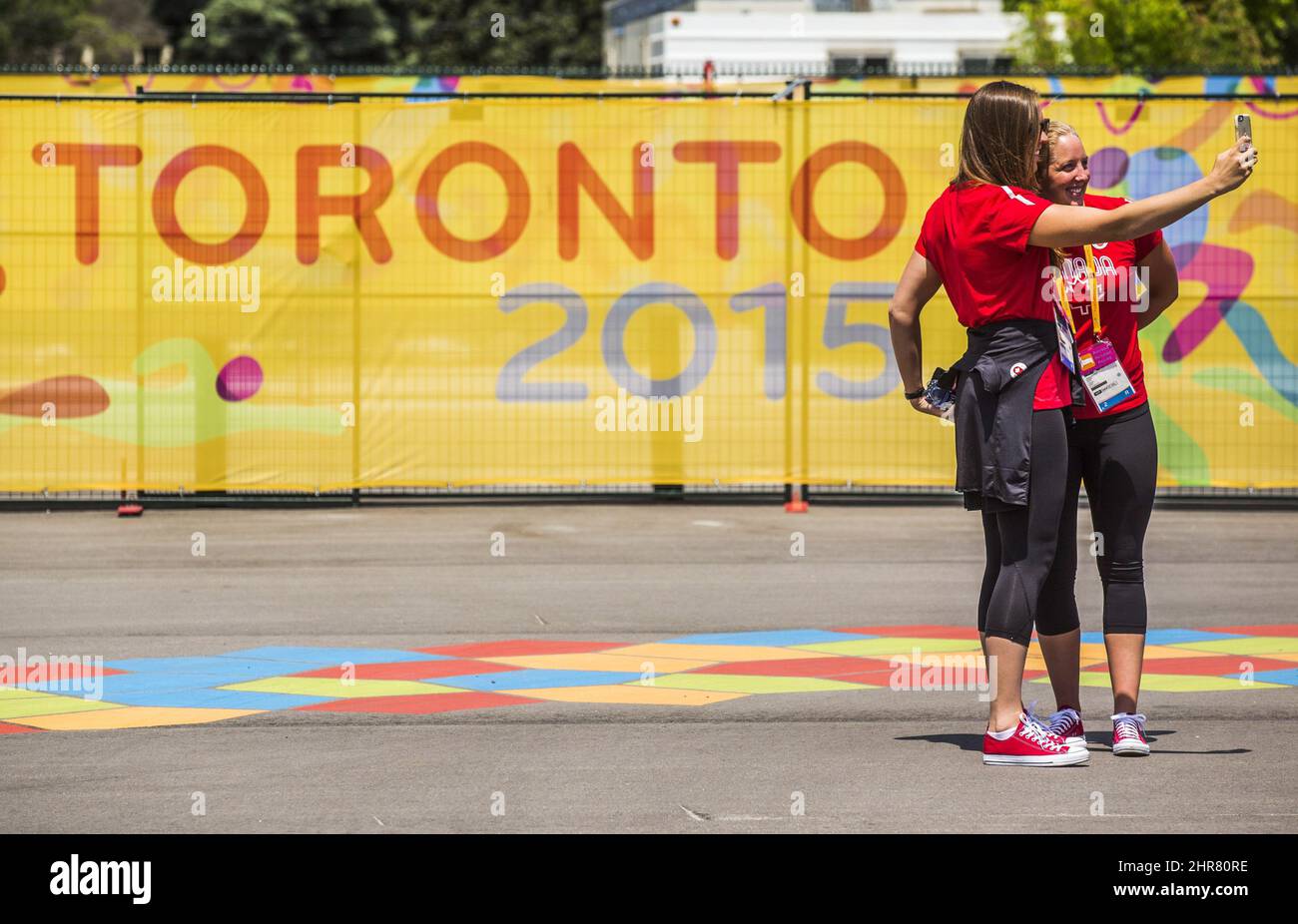 Canadian water polo athletes Monika Eggens, left, and Jacqueline Kohli ...