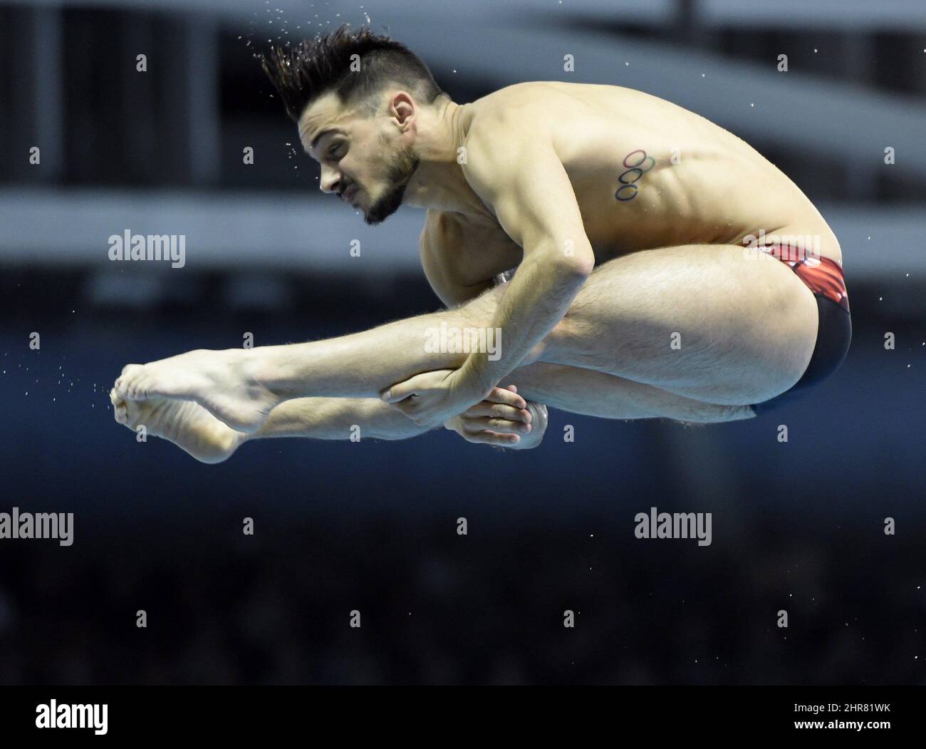 Canada's Francois Imbeau-Dulac competes in diving event at the Pan Am ...