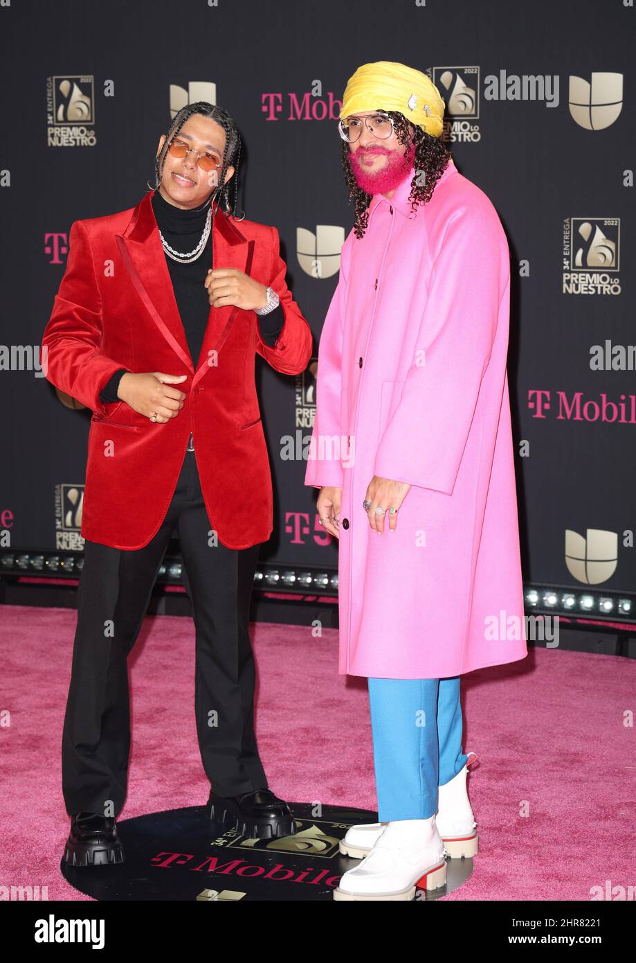 Miami, United States. 25th Feb, 2022. Dímelo Ninow (L) and Dulce Como ...