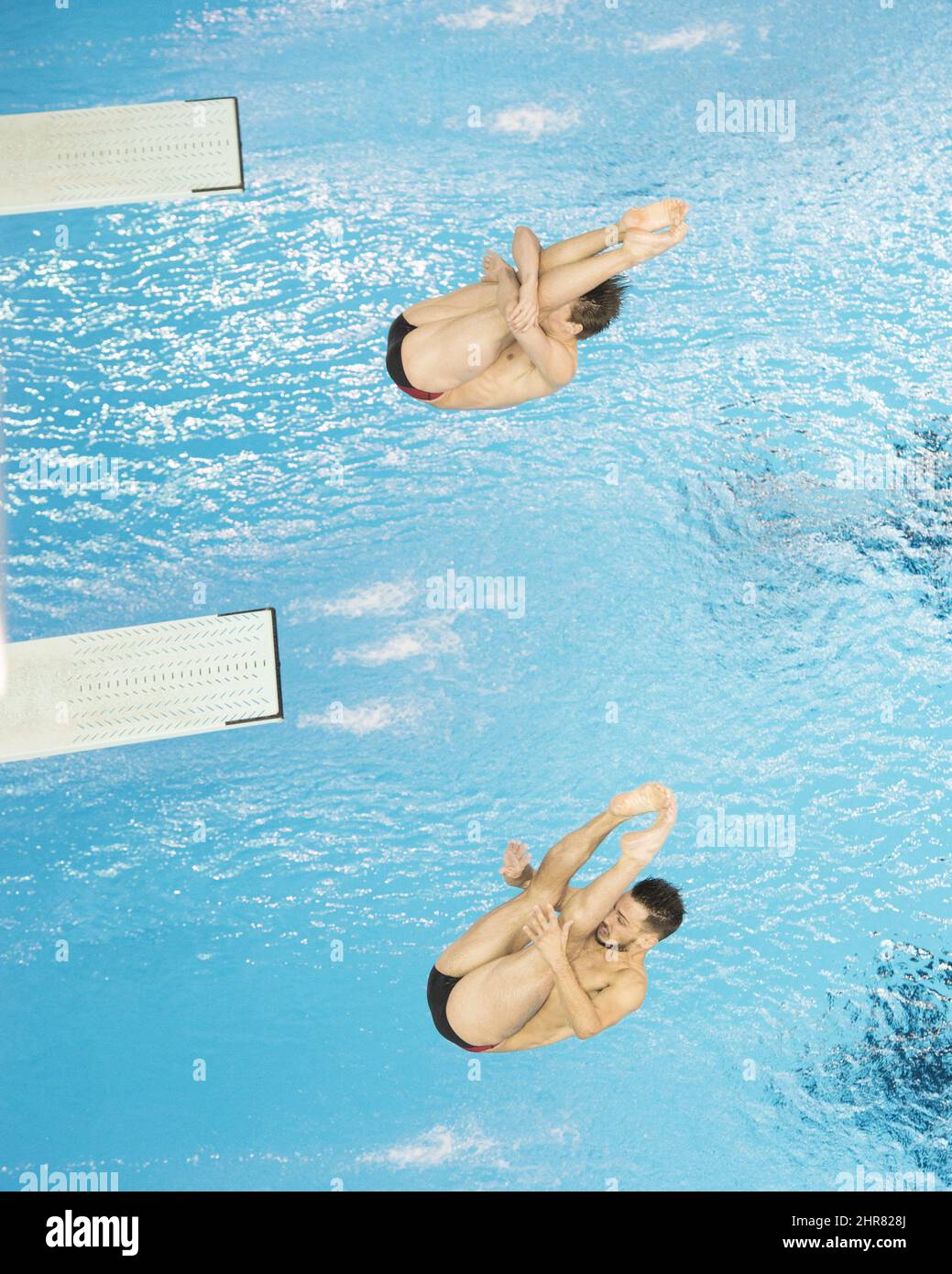 Canada's Philippe Gagne (top) and Francoise Imbeau-Dulac compete in the ...