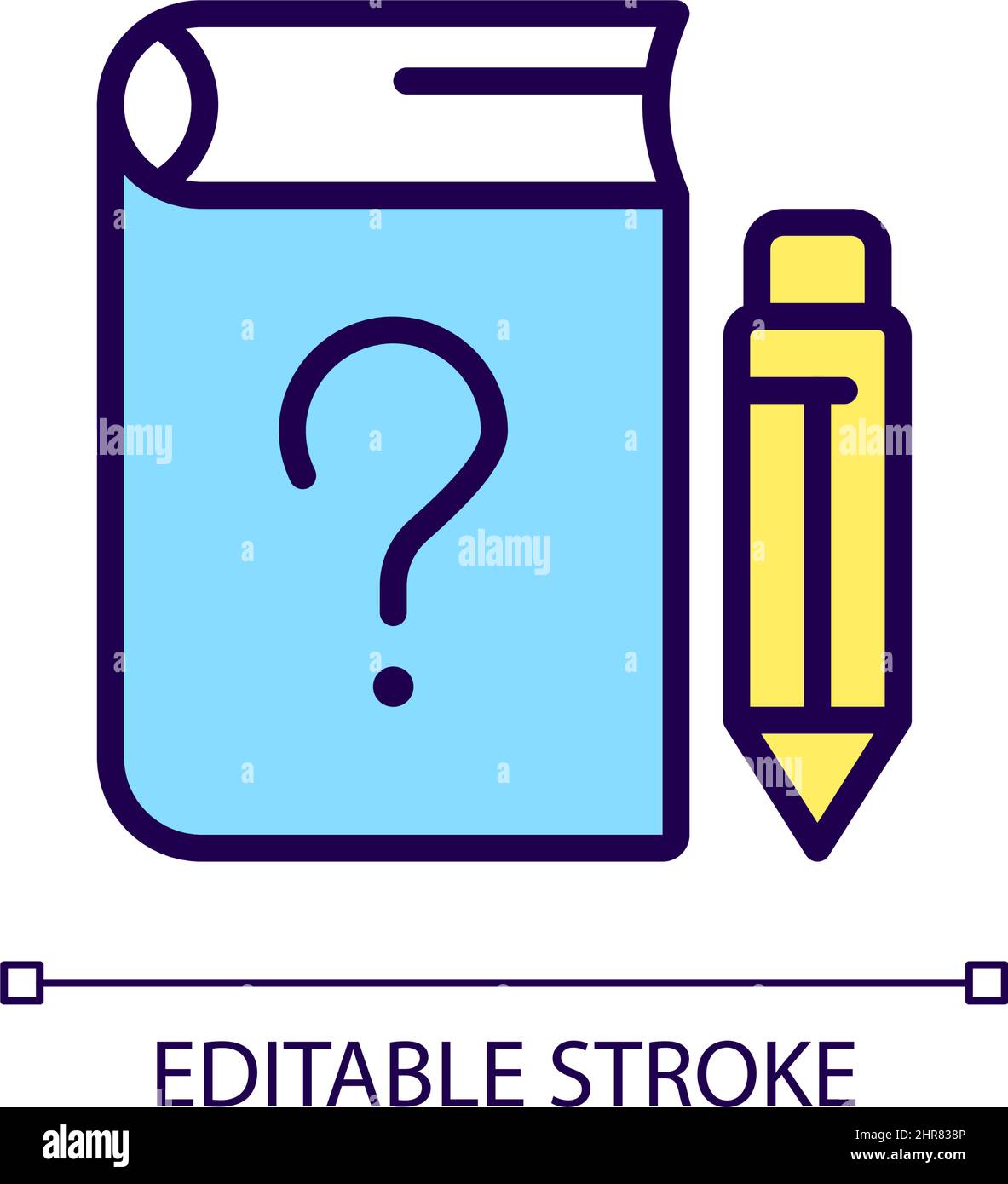 Color pencil question mark Stock Vector Images - Alamy