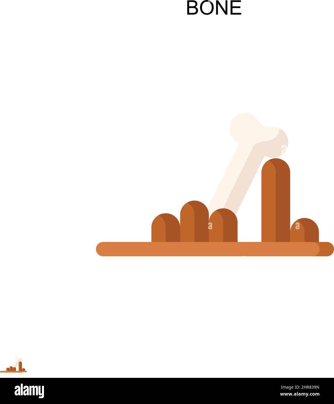 Bone Simple vector icon. Illustration symbol design template for web ...