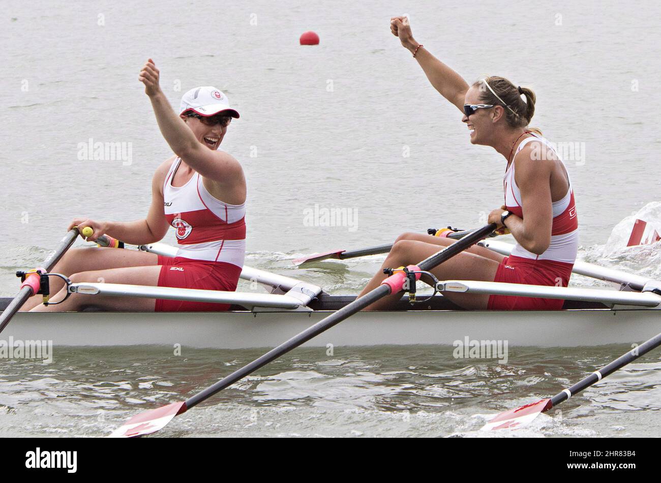 Canada's women's quadruple sculls team members Antje Von Seydlitz, left ...