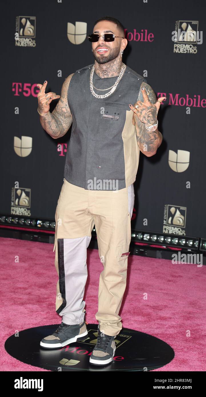 Miami, United States. 25th Feb, 2022. Jay Maly walks the red carpet at ...
