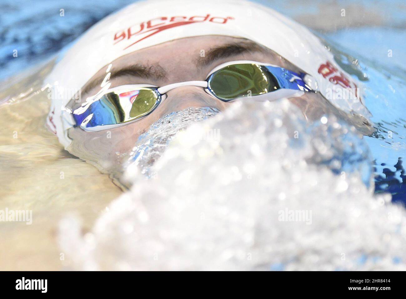 Luke Reilly swims the backstroke in the men's 400m individual medley ...
