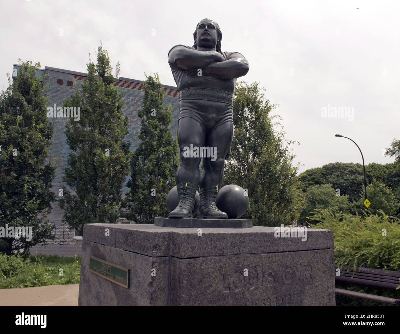 The monument that commemorates Louis Cyr, the Quebec weightlifter said ...