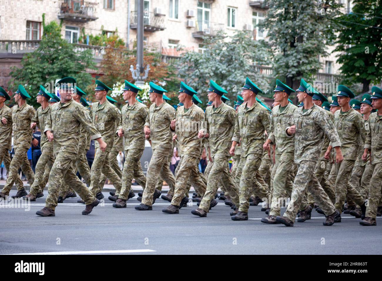 Ukraine, Kyiv - August 18, 2021: Airborne forces. Ukrainian military ...