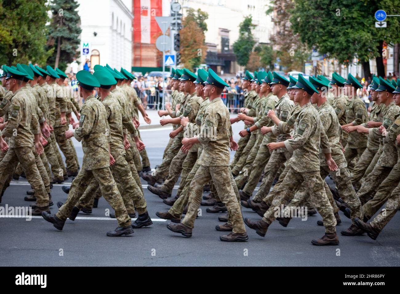 Ukraine, Kyiv - August 18, 2021: Airborne forces. Ukrainian military ...