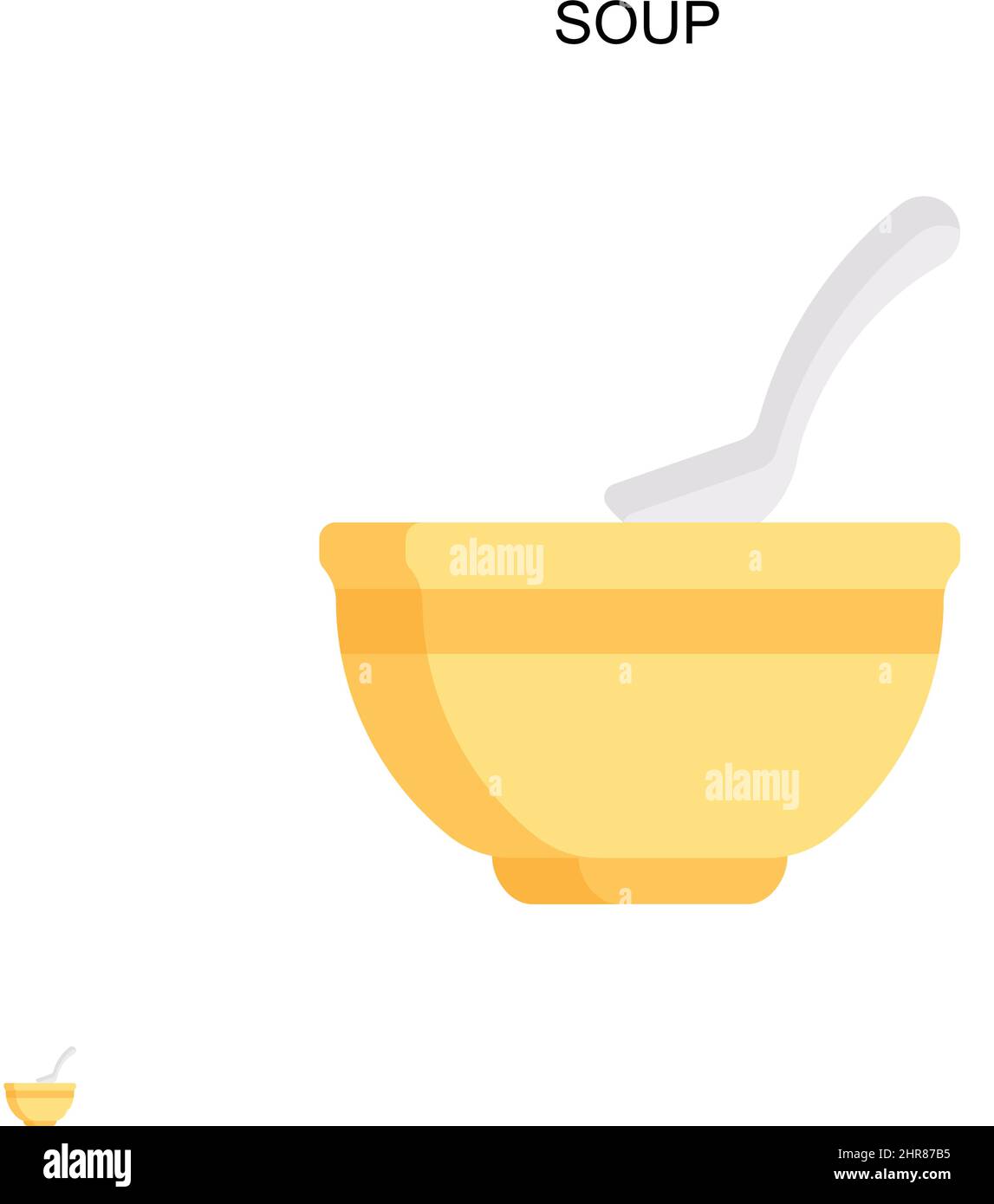 Soup Simple vector icon. Illustration symbol design template for web ...