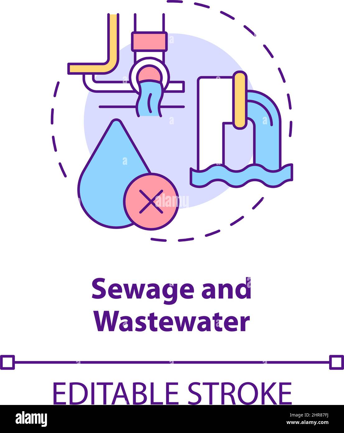 Sewage and wastewater concept icon Stock Vector Image & Art - Alamy