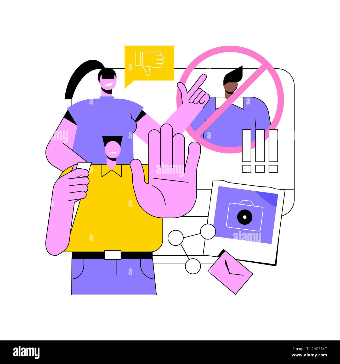 Cancel culture abstract concept vector illustration. Cancel person or ...