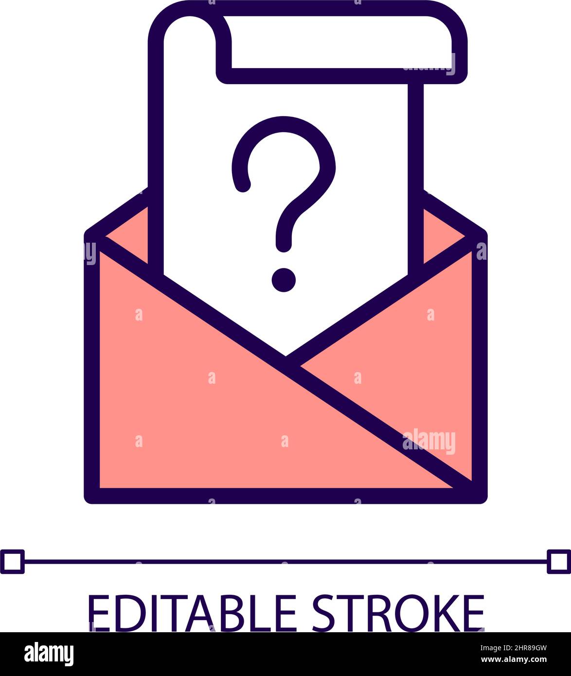 Mail question RGB color icon Stock Vector Image & Art - Alamy