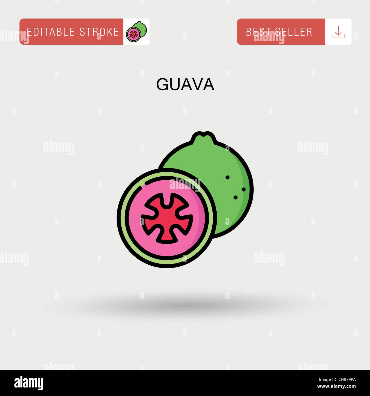 Guavas guava fruit Stock Vector Images - Alamy
