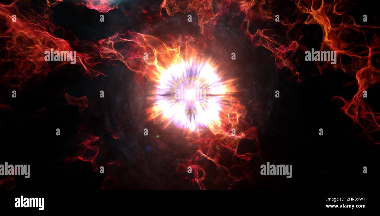 Nebula Interstellar clouds Panoramic View Stock Photo - Alamy