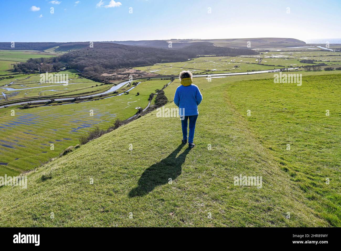 Cuckmere valley walker hi-res stock photography and images - Alamy