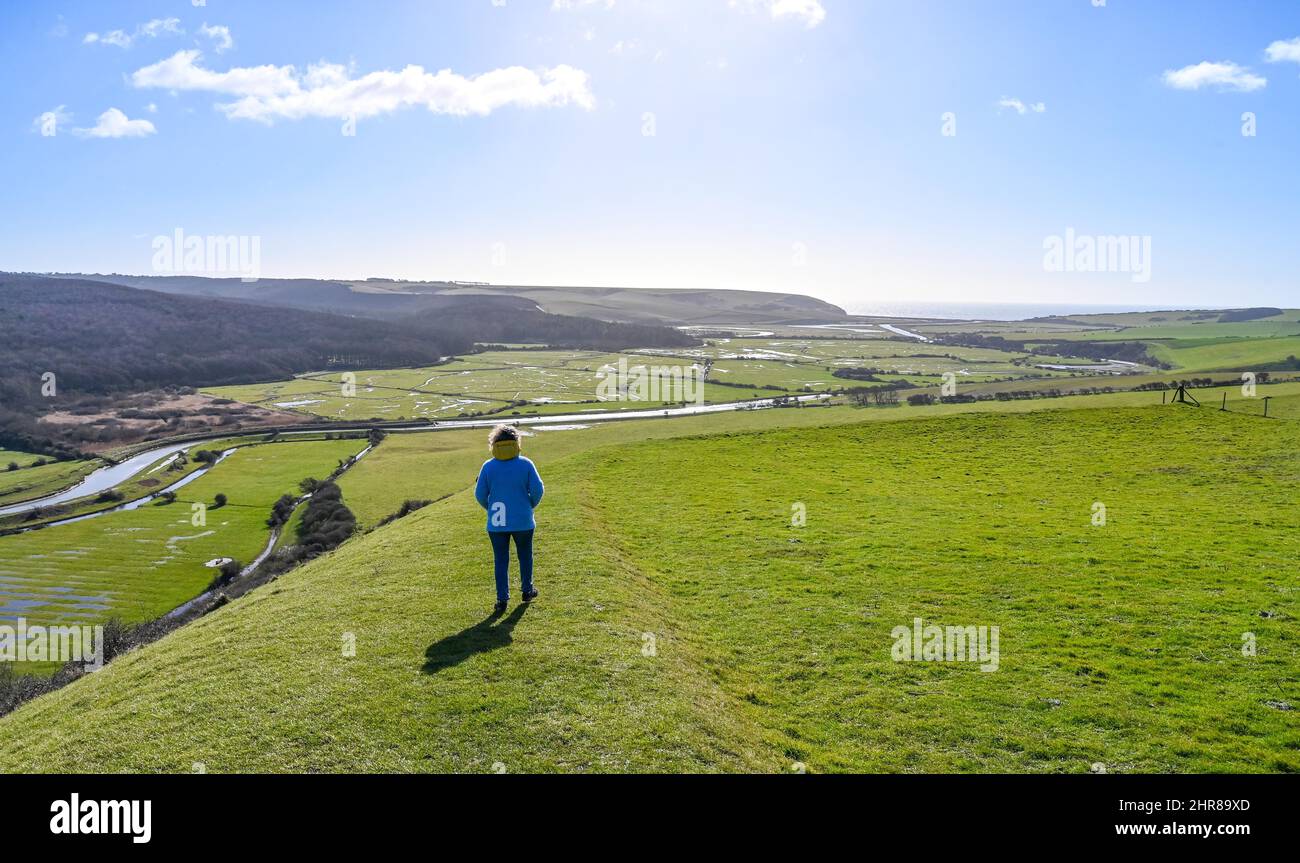Cuckmere valley walker hi-res stock photography and images - Alamy