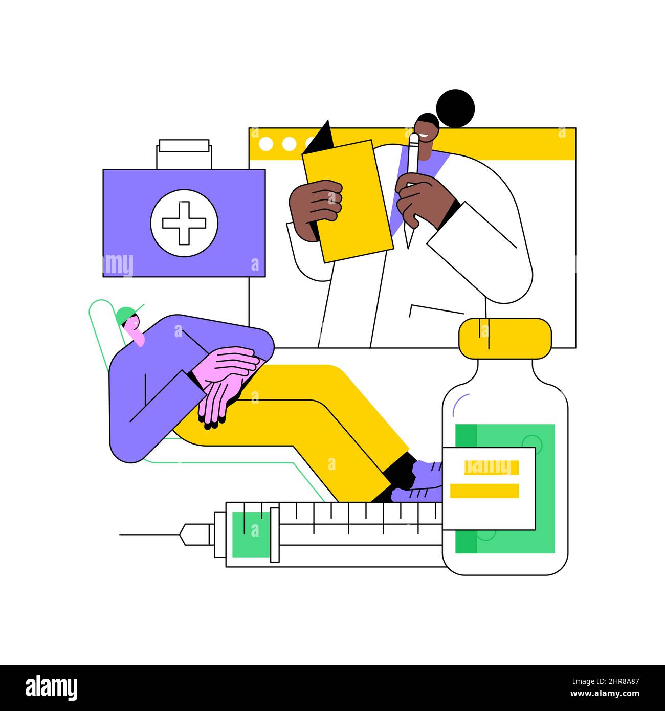 Online therapy abstract concept vector illustration. Online counseling ...